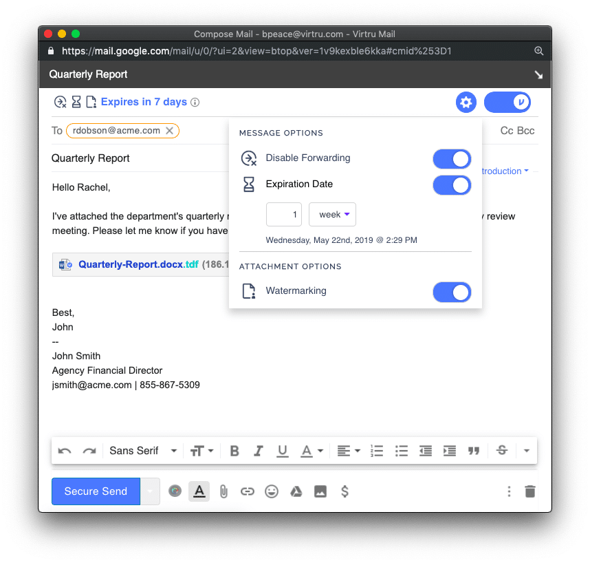 Why Use Virtru for Gmail?